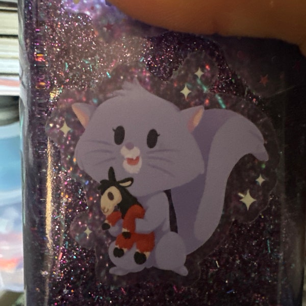 Yzma Cat With Kuzco Llama Plushie Transparent Sticker/ Laptop iPhone ...