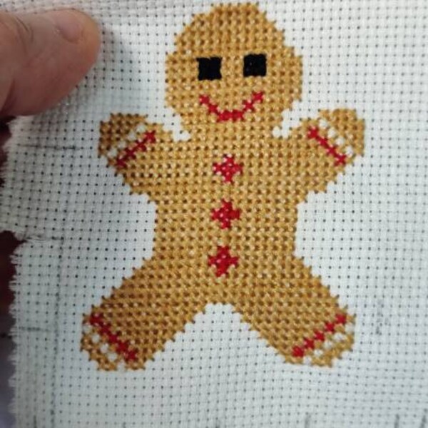 Counted Cross Stitch Gingerbread Man Pattern - PDF Download - Etsy