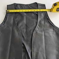 Men's Genuine Leather Biker Vest Chained Bar Vest Steampunk Vest Goth ...