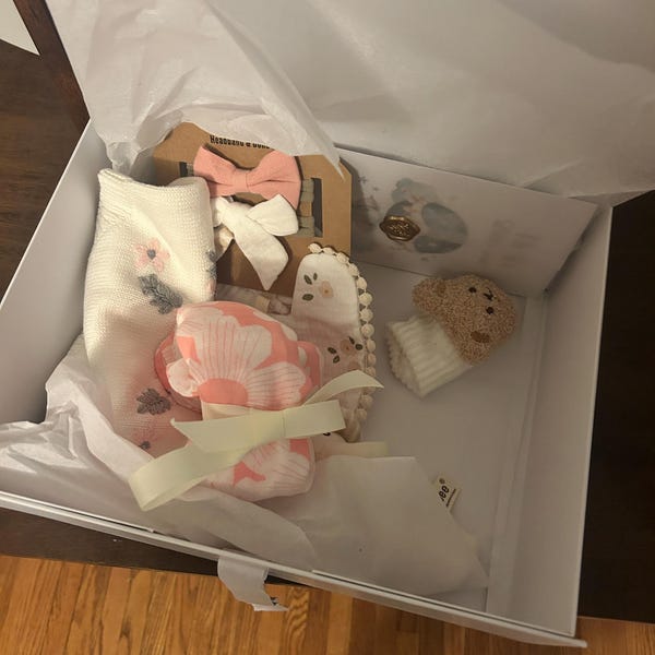 Baby Gift Box, Baby Shower Gift Box, Baby Gift Box Set, Baby Girl ...