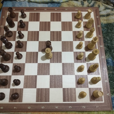 Hand Carved ROYAL Chess Set With Inlaid Chessboard Premium Wooden Chess ...