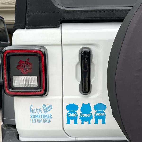 Get off My Tail Cat Car Decal, Personalized Vinyl Sticker, Custom Color ...