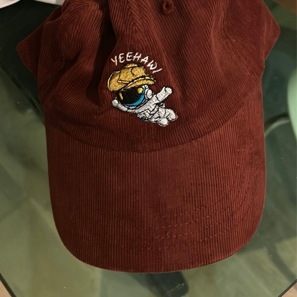 Astronaut Space Cowboy - Embroidered Vintage Corduroy Cap - Etsy