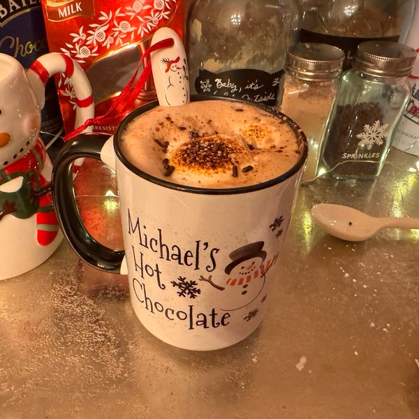 Hot Chocolate Mug With Snowman for Kids | Christmas Hot Cocoa | Snowman ...