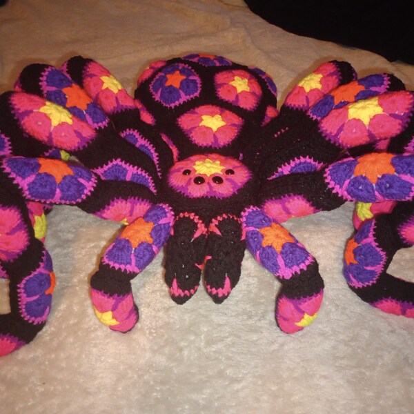 Crochet Pattern Solid Shapes Giant Tarantula Spider African Flower PDF ...