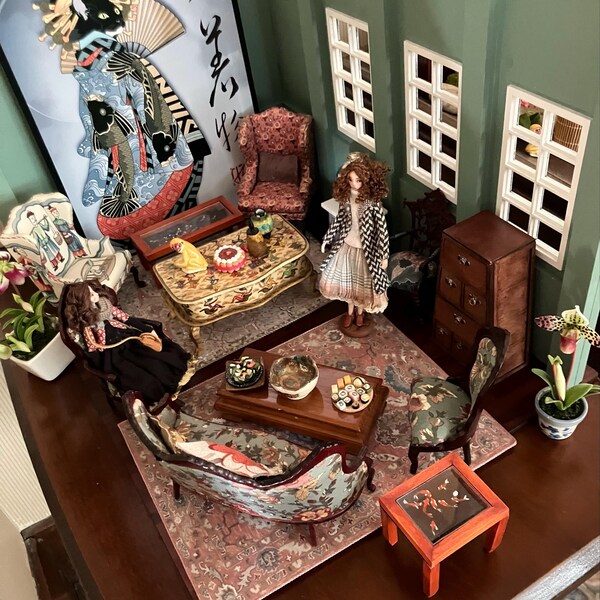 Doll Mirror 1/6 or 1:12 Scale - Modern Mini Doll House Furniture ...