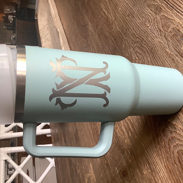 Single Initial Monogram Sticker - Etsy