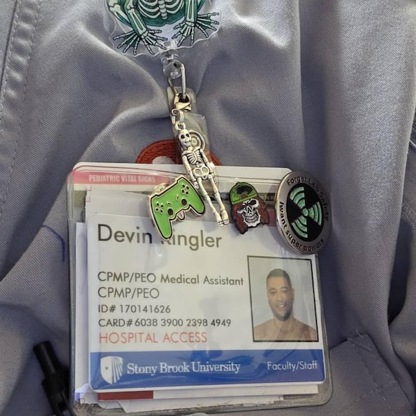 Skeleton, Rad Tech, X-ray Badge Reel Charm · Lanyard Charm · Keychain ...