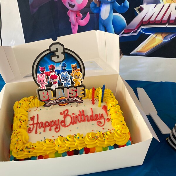 Mini Force Cake Topper - Mini Force Party Decorations - Personalized ...