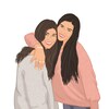 Best Friend Portrait From Photo, Hand Drawn Portrait for Friends ...