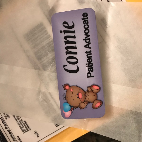 Pediatrics Name Tag, Name Badge, Personalized Custom ID Tag, Magnetic ...