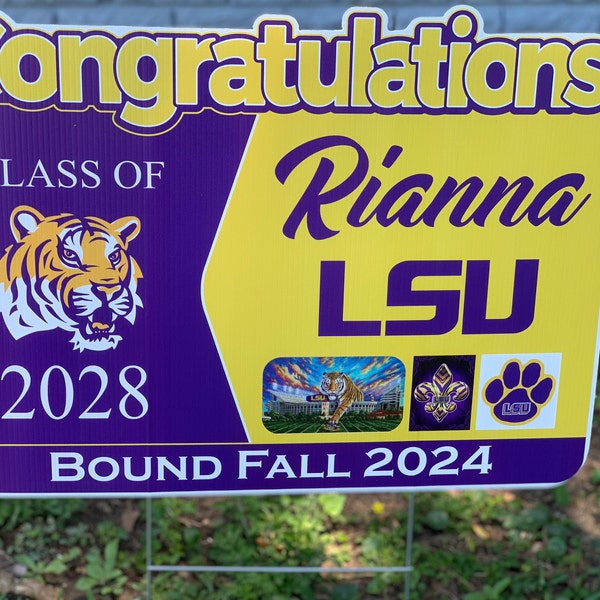 Personalized College Bound Future Yard Sign, College Logo Sign, Custom ...