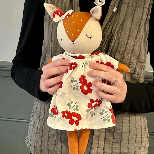 Handmade Rag Doll With Removable Pink Dress Great Gift for Baby Girl ...