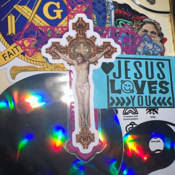 Crucifix Sticker-catholic Sticker - Etsy