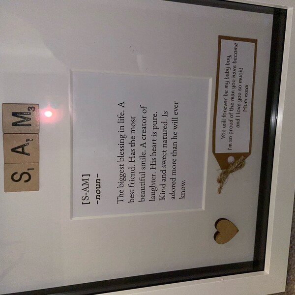Personalised Son Meaning Frame. Personalised Message. Son Gift. - Etsy