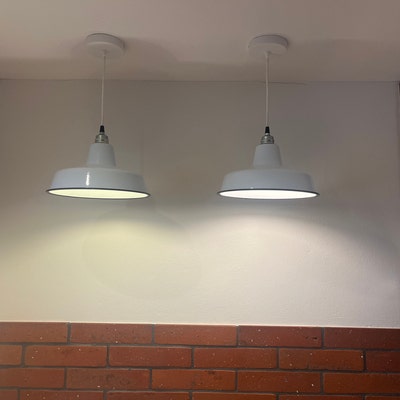 Industrial Factory Shade 10 Enamel Ceiling Lighting Lamp - Etsy