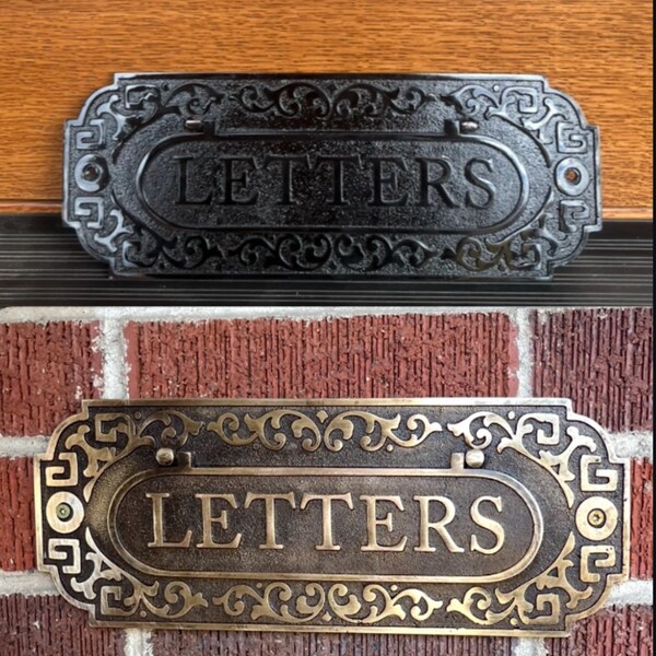 Personalized Bronze Mail Slot – Letter Slot and Falp – Front Door ...
