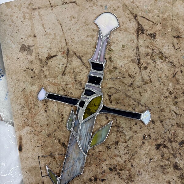 Elven Sword Stained Glass Digital Pattern - Etsy