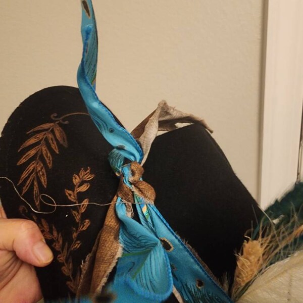 Beautiful Burned Stiff Brim Hat - Etsy