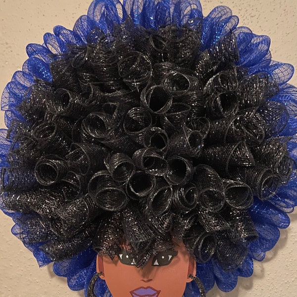 Diva Wreath Rail: Afro Woman Door Hanger, Black Girl Magic (tutorial ...