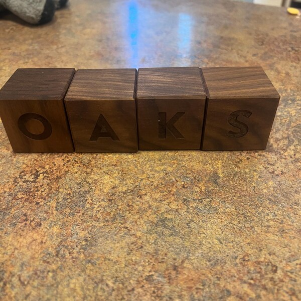 Custom Name Wooden Blocks • handmade Personalized Blocks on Solid Wood ...