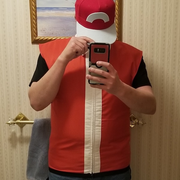 POKEMON Trainer RED Hat Costume Cosplay Anime Nintendo in STOCK Ash ...