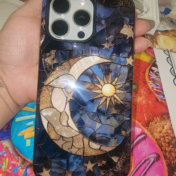 Moon and Stars Phone Case, Celestial Phone Cover Magsafe Compatible ...