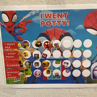 Spidey Potty Training Chart, Potty Reward Chart, Spidey and His Amazing ...