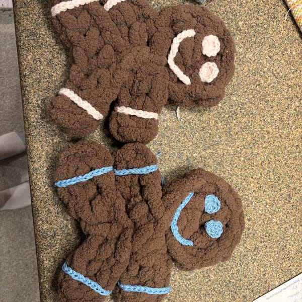 Crochet Pattern Gingerbread Man Decoration Mini Christmas Garland ...