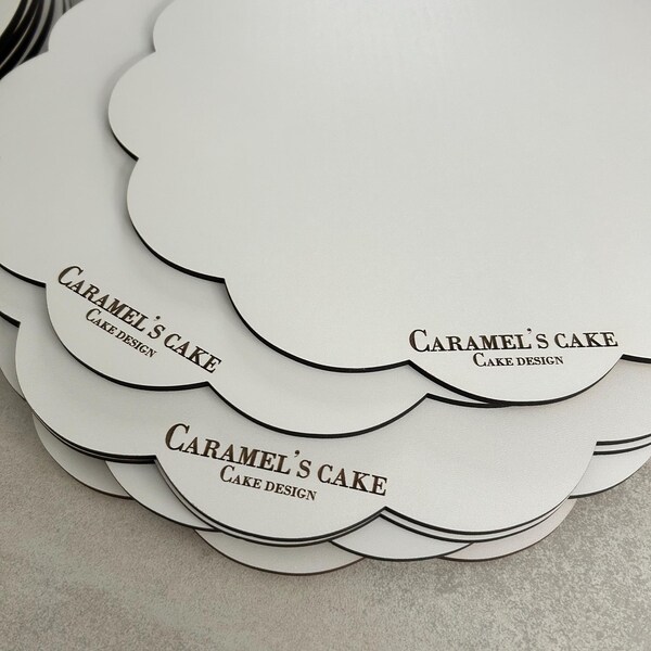 Personalized Rustic Wooden Cake Stand: Custom Display Board for Wedding ...