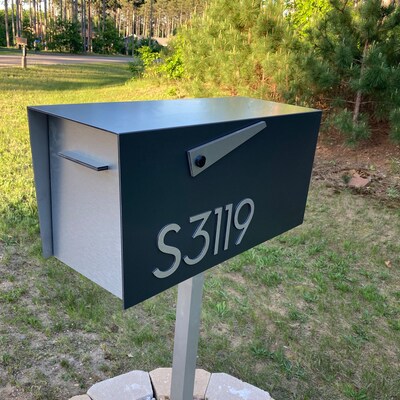 Post Mounted Mailbox Aluminum Mailbox Post Mailbox Pole - Etsy