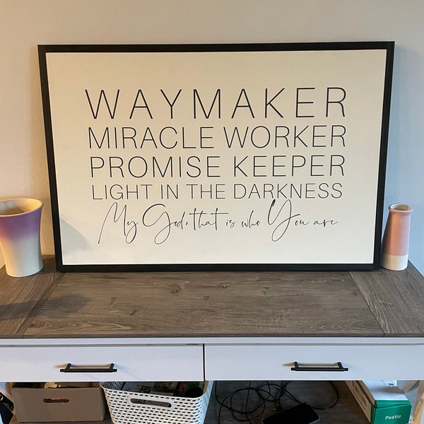 Waymaker Wooden Wall Art Sign - Etsy