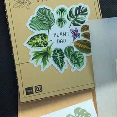 Clear Plant Dad Sticker Vinyl Die Cut Sticker House Plant Sticker ...
