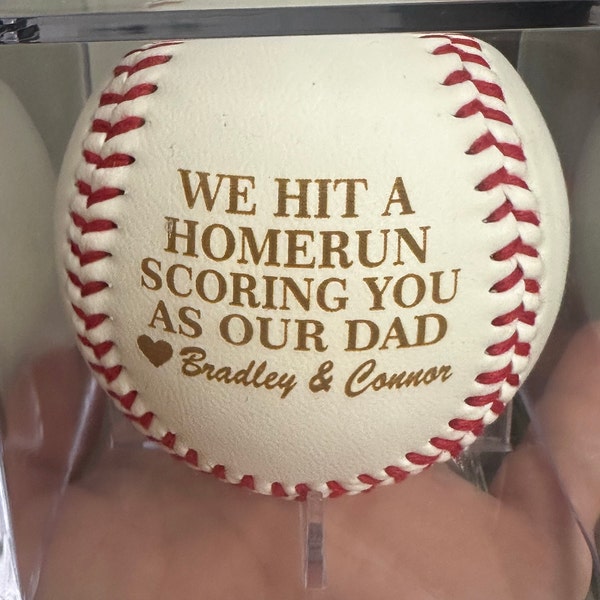 Custom Fathers Day Baseball Personalized Gift for Dad First Fathers Day ...