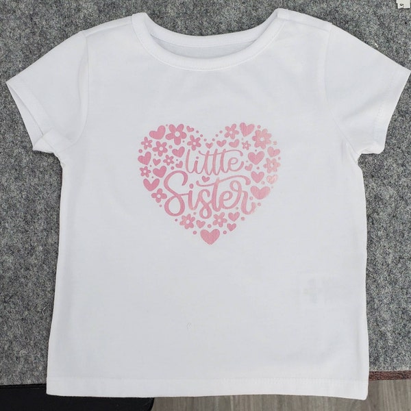 Little Sister Svg, Sister Svg, Baby Girl Shower Svg, Little Sister ...