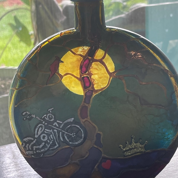 Colorful Hand Painted Gifts Glass Vases, Vases of Color, Bold Color ...