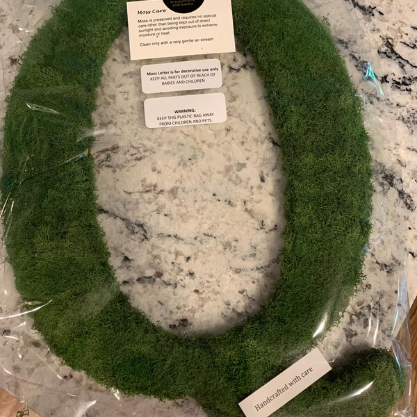 Large Moss Letters/numbers/symbols - 12” to 24” - Choose Any Letters ...