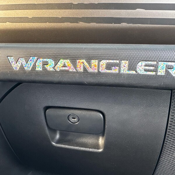 Holographic Sequins - Grab Handle Jeep Emblem Sticker Decal, Wrangler ...