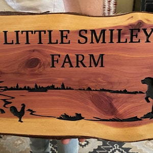 Live Edge Wood Sign Wooden Cedar Carve Cabin Outdoor - Etsy