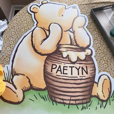 Winnie the Pooh Cutouts, Winnie the Pooh Birthday Backdrop, 100 Acre ...