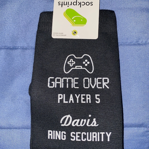 Game Over Personalized Wedding Socks: Custom Gamer Groom Gift - Etsy