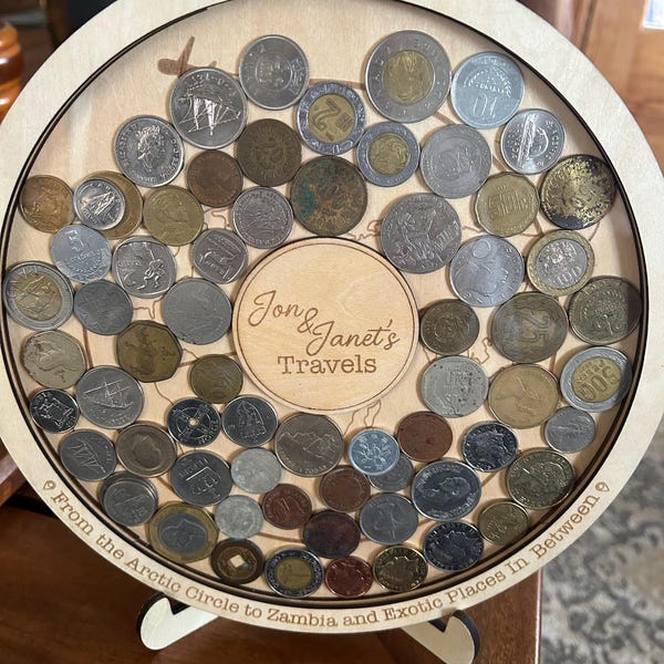 Coin Holder Travel Personalized, Coin Collection Display Foreign ...