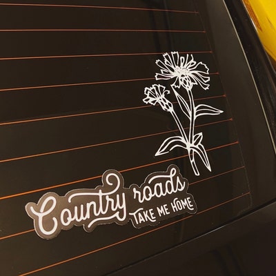 Country Roads Sticker. WV Sticker. West Virginia Sticker. Country Roads ...