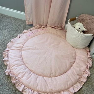 Baby Play Mat Round Nursery Rug Ruffled Baby Activity Mat | Etsy