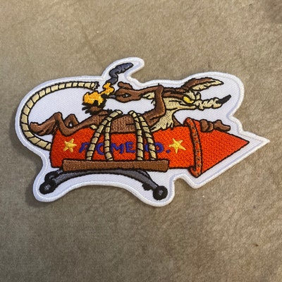 Wile E Coyote Patch 4 Inch Embroidered Iron/sew-on Badge Retro Cartoon ...