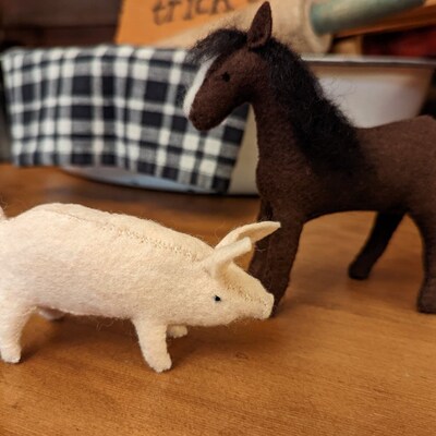 Felt Pig Stuffed Animal Sewing Pattern PDF & SVG DIY Tutorial - Etsy