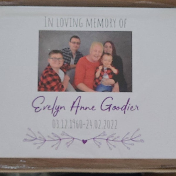 Personalised Memorial Memory Photo Condolence Funeral Guest Book | Book ...