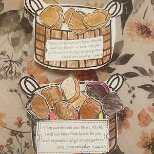 MANNA FROM HEAVEN Basket Bible Craft Activity for Kids. Printable Diy ...