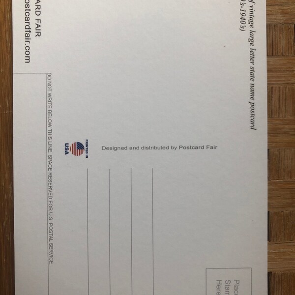 U.S. State Map Postcard Set of 50. Postcards Variety Pack. Post Cards ...