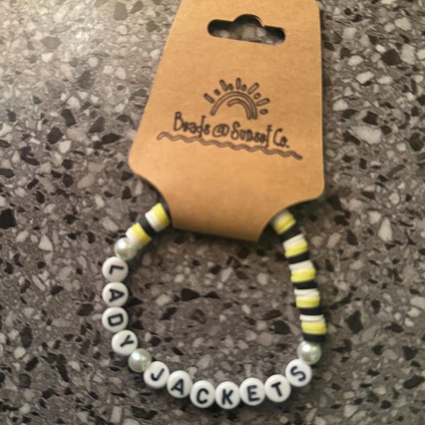 Georgia Team- Clay Bead Bracelets- Made to Order - Etsy